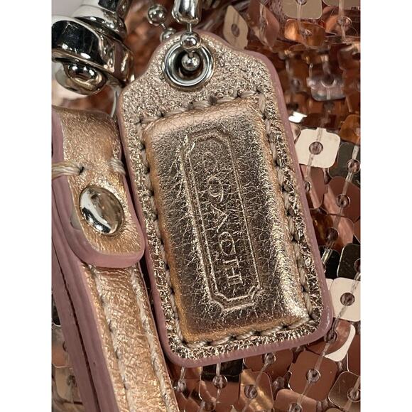 Coach | Bags | Coach Limited Editionjulia Evening Bag Rose Gold Sequin ...